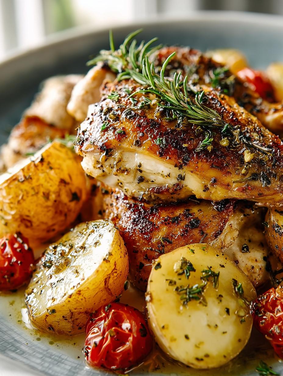 Delicious Greek Lemon Chicken Potatoes Roast Recipe - Blanchef