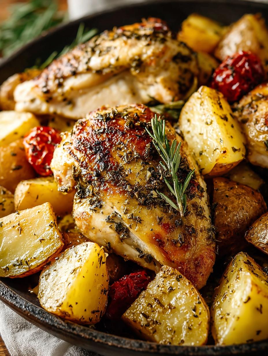 Delicious Greek Lemon Chicken Potatoes Roast Recipe - Blanchef